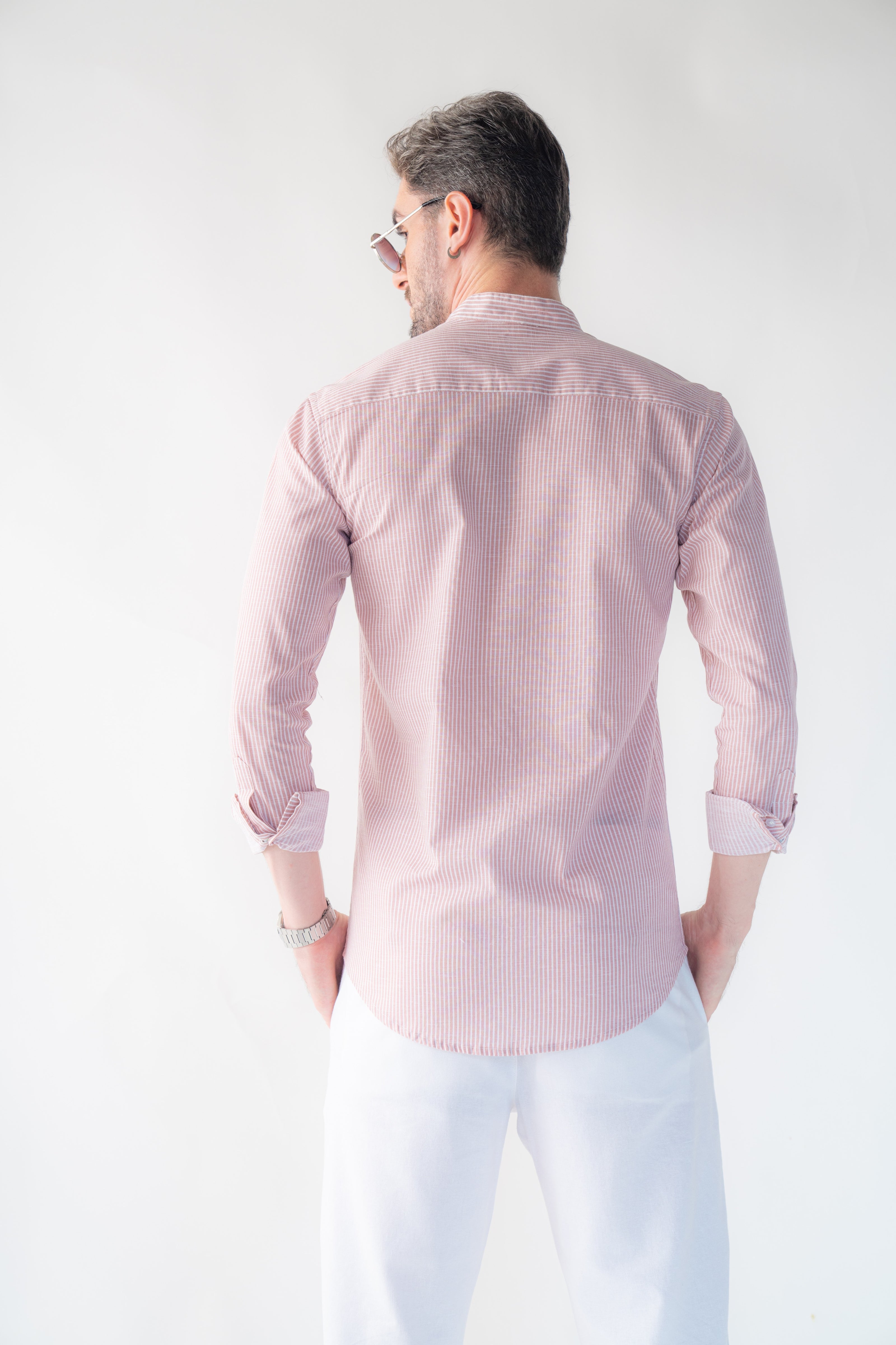 Pinstripe linen Coral reef Shirt